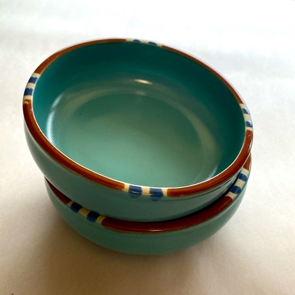 Dansk | Dining | 2 Vtg Dansk Ceramic Mesa Turquoise Bowls Cereal Soup ...